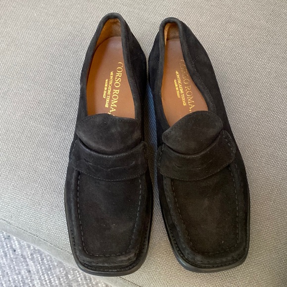 Corso Roma | Shoes | Womens Suede Loafer Square Toe Corso Roma 9 Made ...